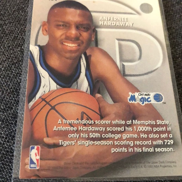 Upper Deck | Other | Upper Deck 93 Anthony Hardaway Rookie Card | Poshmark